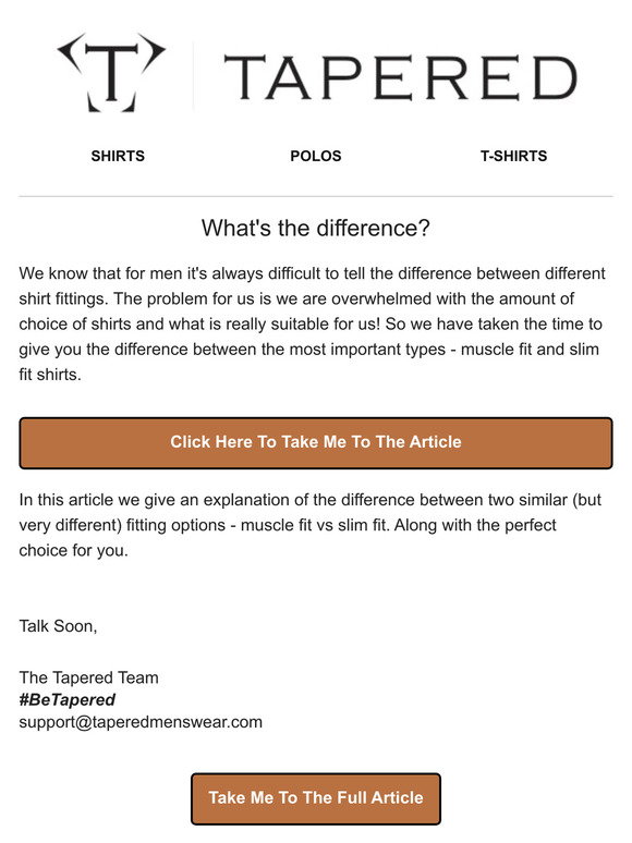 Tapered Menswear: Muscle Fit Vs Slim Fit... What's the Difference? 👔 ...