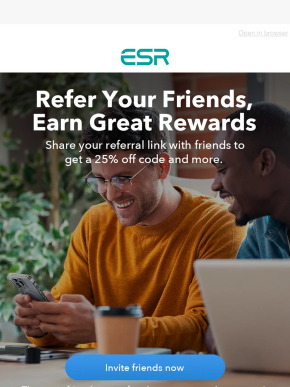 ESR Gear: Unlock 25% off: Introducing our all new referral program! 🔓 ...