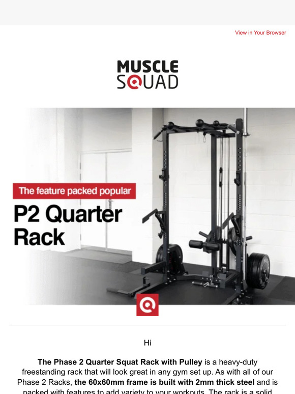 MuscleSquad Limited: Discover our P2 Quarter Rack 💫 | Milled