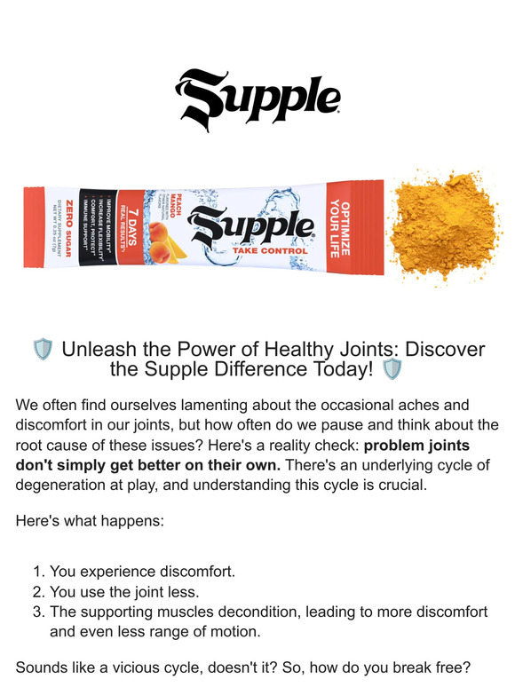 Supple Drink: Break the Cycle of Joint Degeneration - Here's How! 🛑 ...