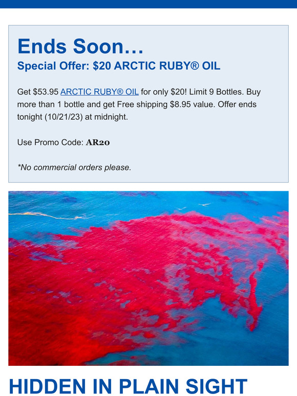 Immunocorp: $20 Arctic Ruby® Oil—Ends Soon | Milled