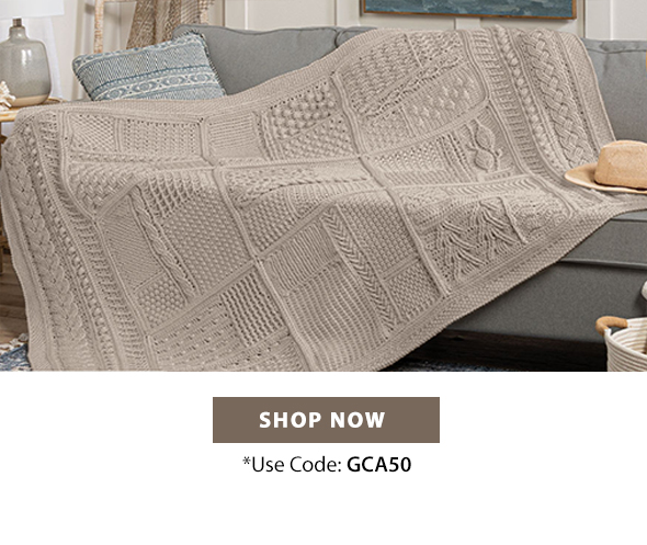 Annie's: Choose a solid color for your Gansey Crochet Afghan! | Milled
