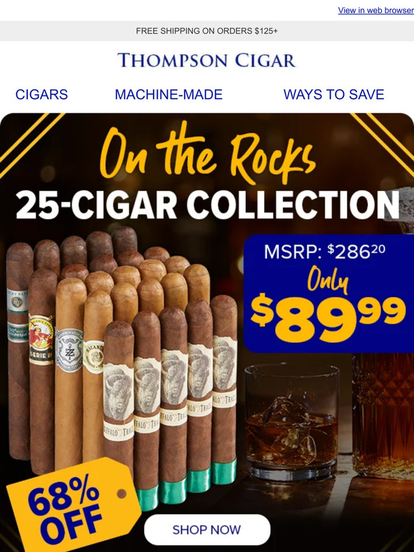 Thompson Cigar: A Sampler Best Served On The Rocks | Milled