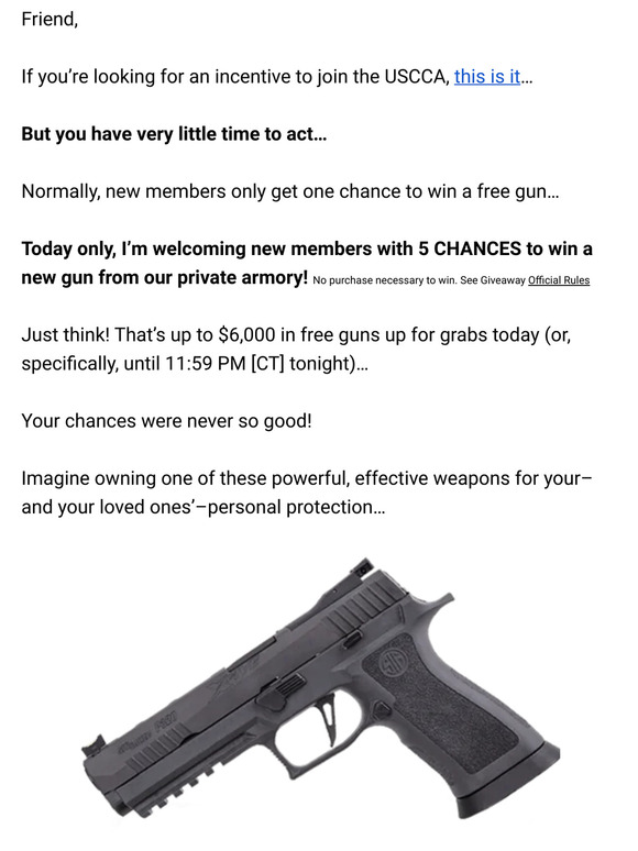 Kloos: 5 Guns from Private Armory Gifted to New Members–Ends Tonight | Milled