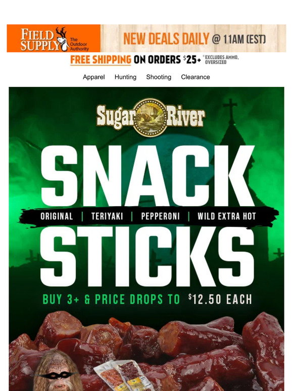 Field Supply: 🥩 🐮 Sugar River Snack Sticks - Buy 3+ & price drops $12. ...