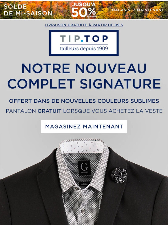 Tip Top Tailors: Les Complets Les Plus Vendus Aux Couleurs ...