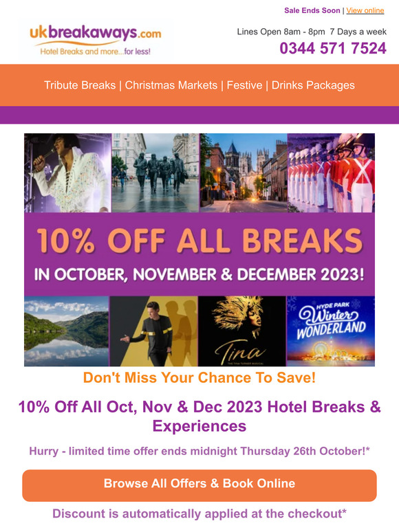 UK Breakaways: Save On Your Next Break! | Milled