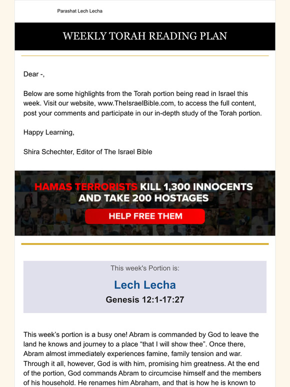 Israel365: The Portion of Lech Lecha | Milled