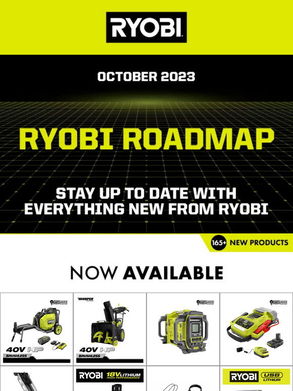 Ryobi: RYOBI ROADMAP - October 2023 | Milled