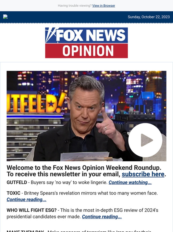 Fox News: Taylor Swift's AMC deal, Britney Spears's revelation, and more from Fox News Opinion ...