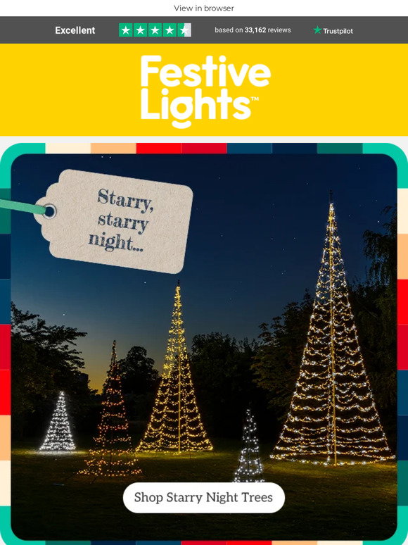 Festive Lights: Starry night trees to light your lawn! | Milled