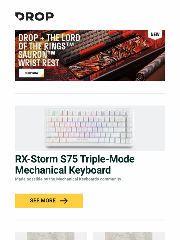 Massdrop: RX-Storm S75 Triple-Mode Mechanical Keyboard, Drop + The Lord ...