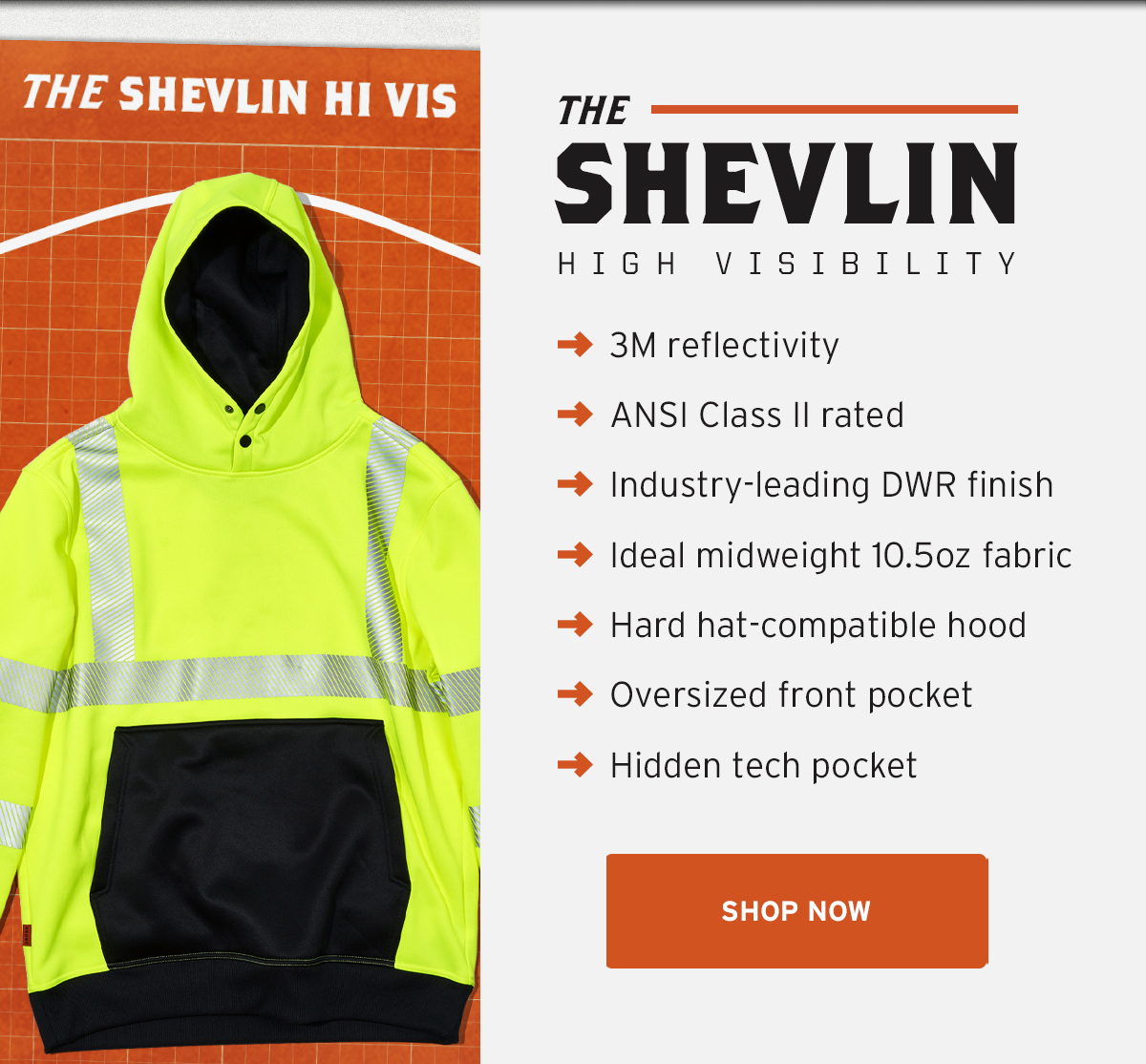 BRUNT Workwear: The All-New Hi-Vis Shevlin Hoodie | Milled