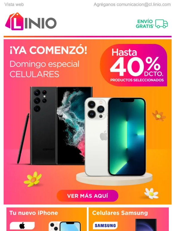 Linio: OFFerta flash: Celulares desde $69.990 | Milled