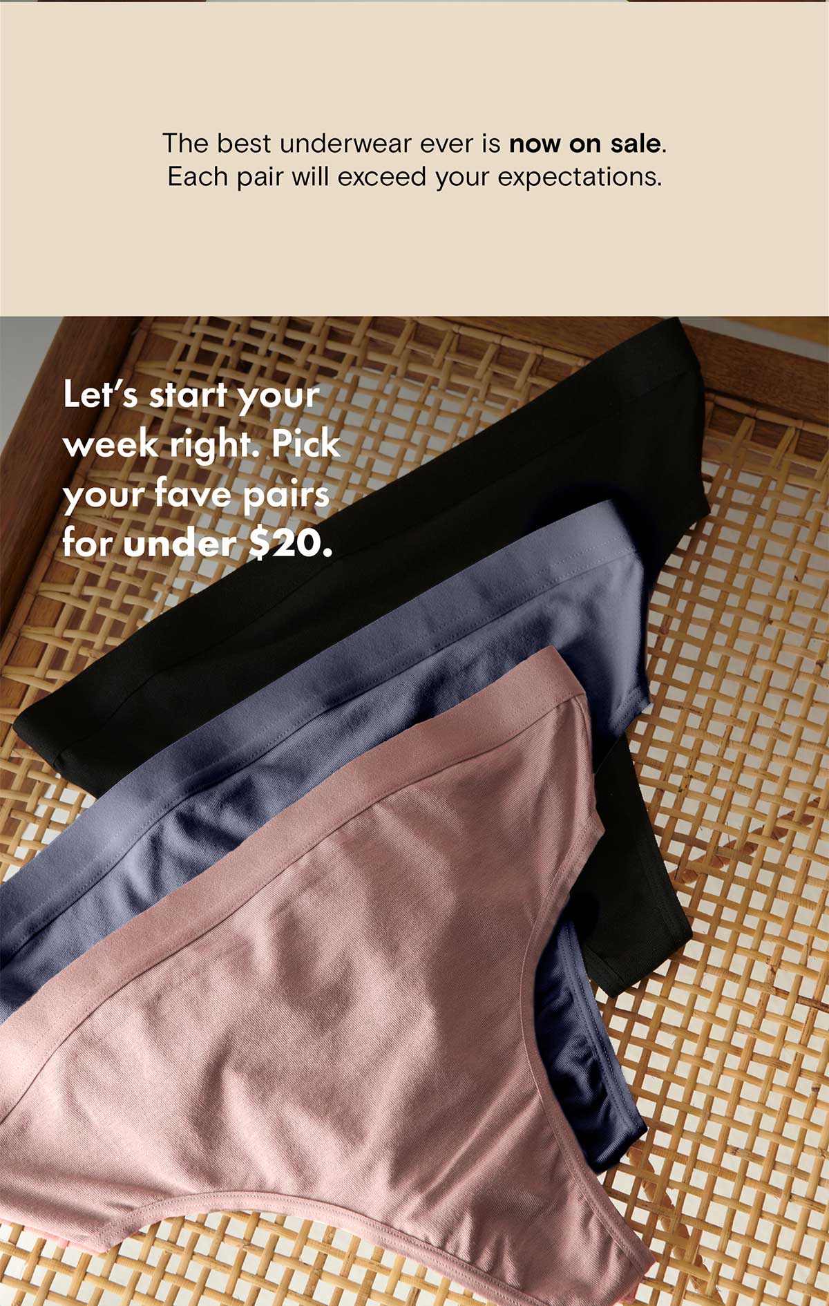 Universal Standard: All underwear is 20% off today! | Milled
