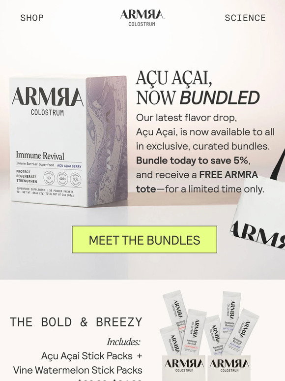 ARMRA: Unlock Açu Açai When You Bundle & Save | Milled