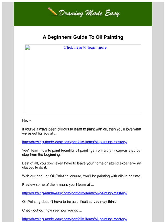 Drawing Made Easy: — - a beginners guide to Oil Painting | Milled