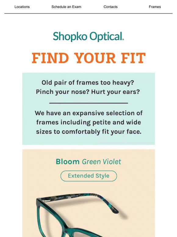 Shopko: Find Your Fit - Choose the Right Frames for You | Milled