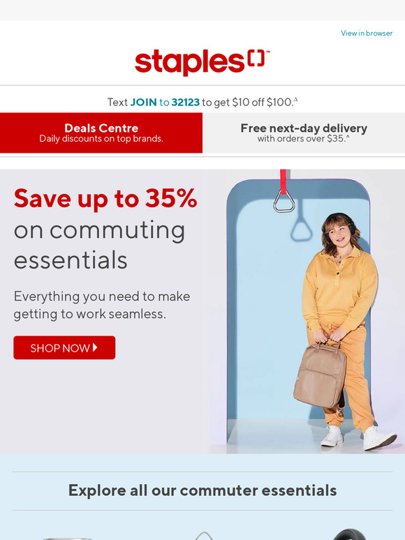 Staples: Your commuting routine made easy! | Milled