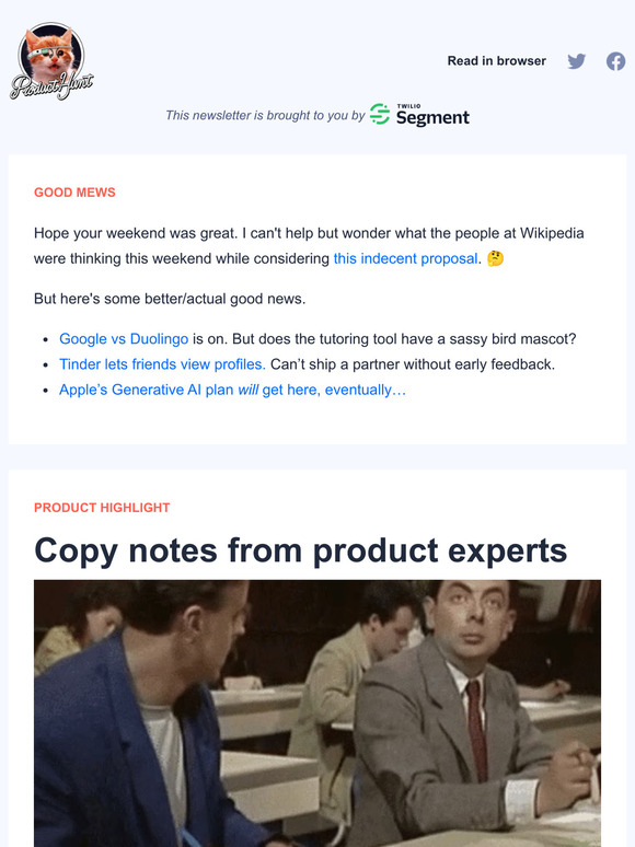 Product Hunt: 😺 Product cheat sheets | Milled