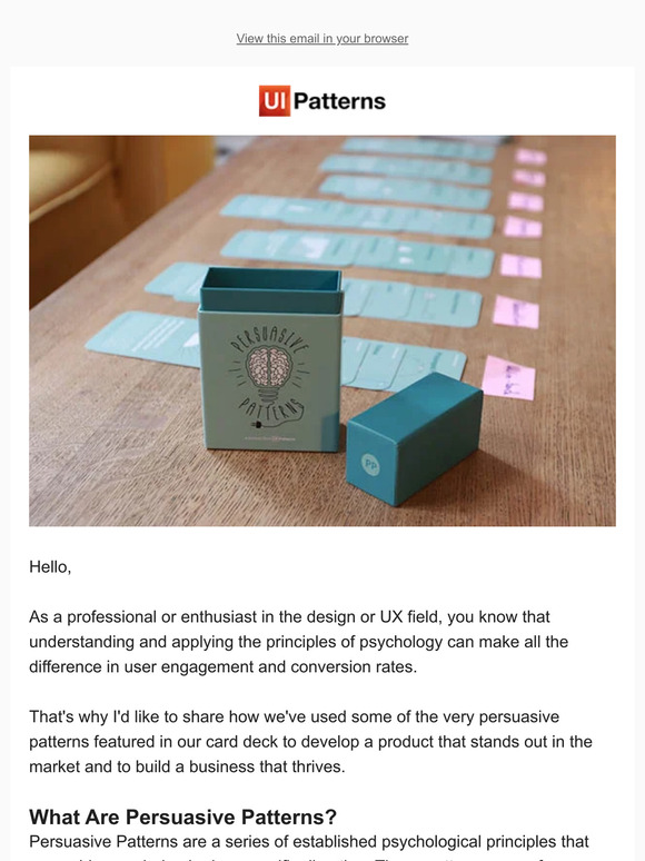 Talks by UI Patterns: How Persuasive Patterns made the Persuasive ...