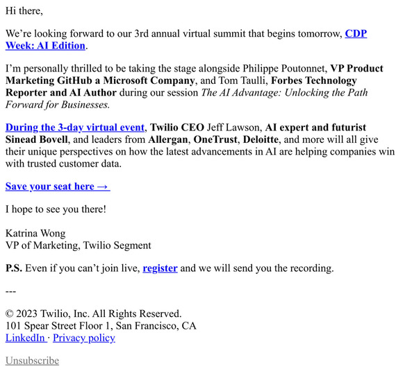 Analytics Academy by Segment: Join me at CDP Week: AI Edition tomorrow ...