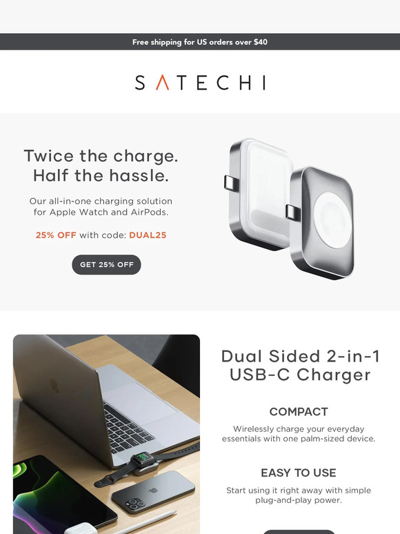Satechi: Charge Smart: 25% OFF Our Dual Sided Charger 🤓⚡ | Milled