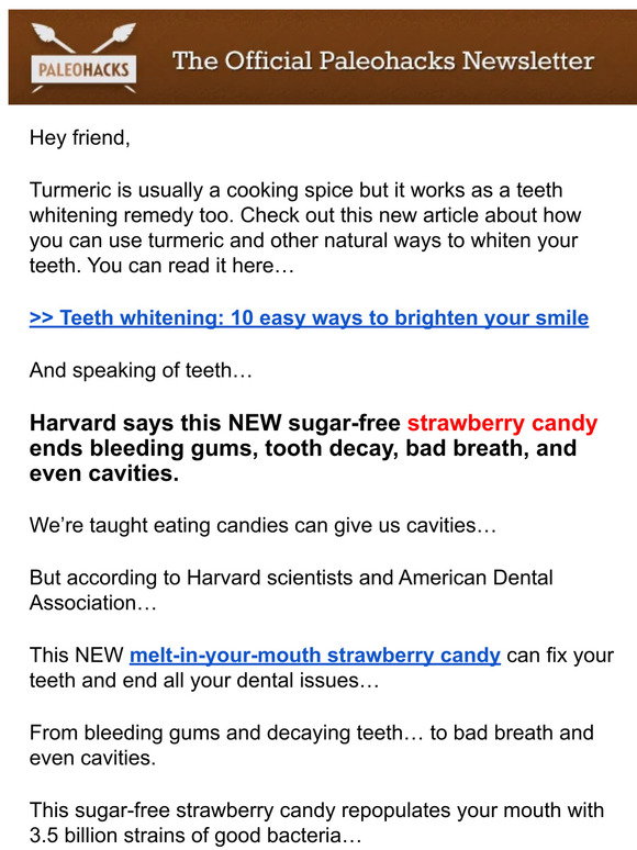 PaleoHacks: HARVARD: This strawberry candy fixes yellow rotting teeth🍓 ...