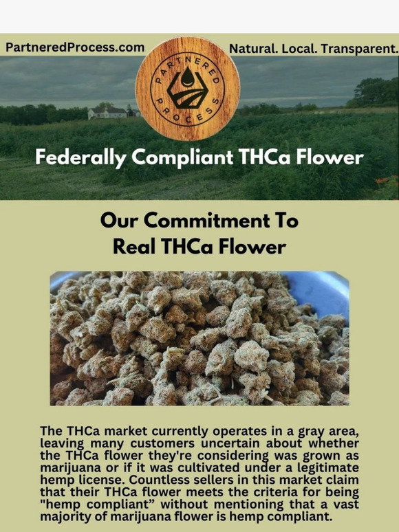 Partnered Process: Federally Compliant THCa Flower Is Here 👀 | Milled