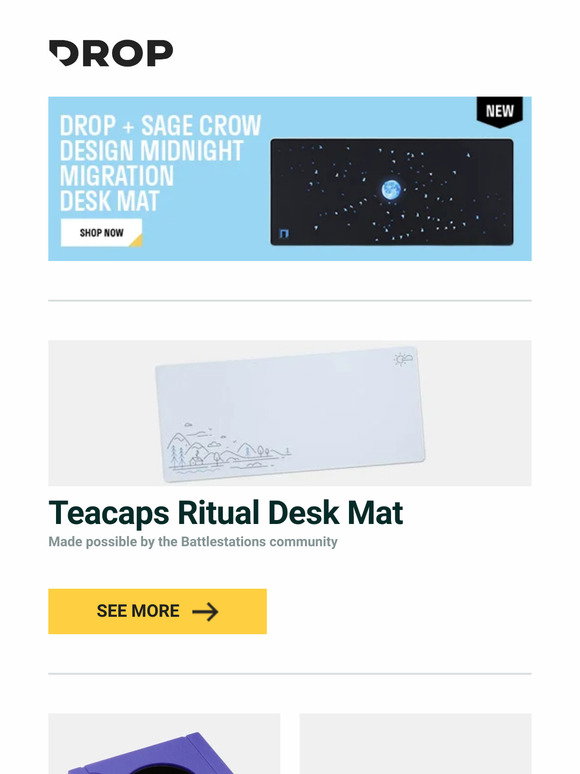 Drop: Teacaps Ritual Desk Mat, MMi Keycaps Video Game Console Artisan ...