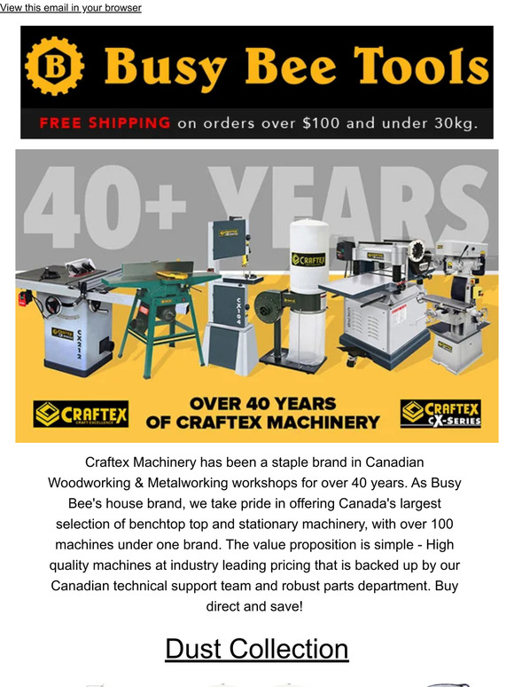 Busy Bee Tools: Over 40 Years of Craftex Machinery | Milled