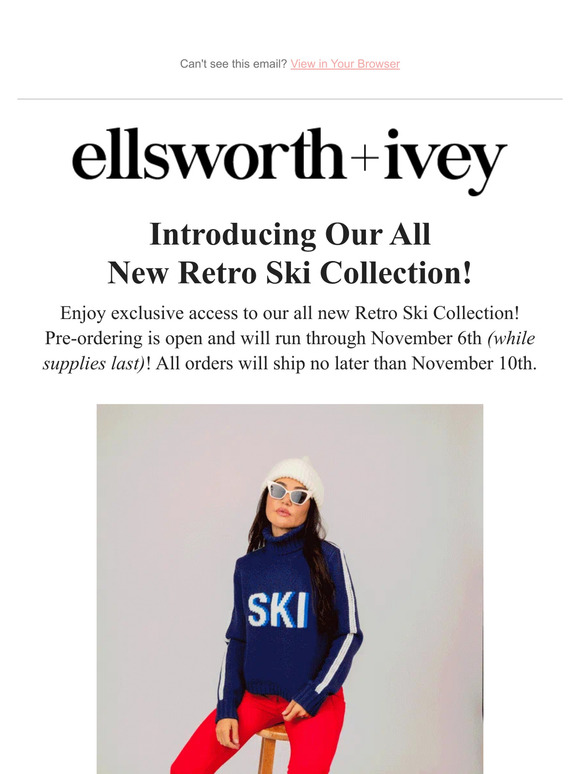 Ellsworth & Ivey: Introducing Our Retro Ski Collection ⛷️ | Milled