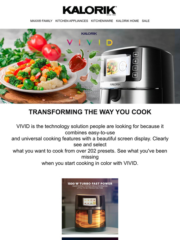 Kalorik: Introducing VIVID: Full Color Display 7QT Air Fryer | Milled