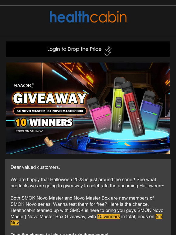 Health Cabin: SMOK Novo Master | Novo Master Box Giveaway | Milled