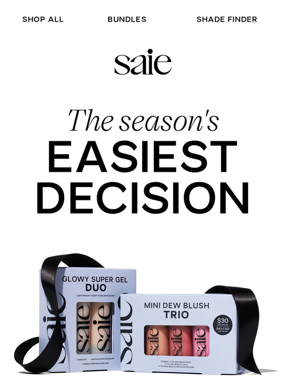 Saie: Mini-sized MAJOR holiday glow | Milled