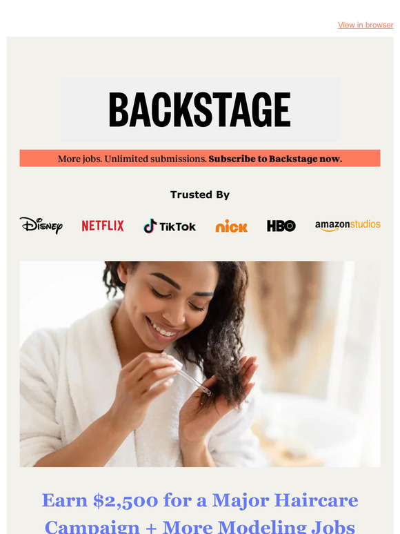 Backstage: Inside: gigs that will get your career going! | Milled