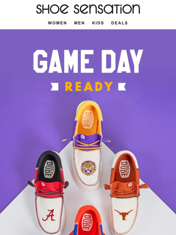 Shoe Sensation: Hey Dude Collegiate Shoes Are Here! Pick Your School ...