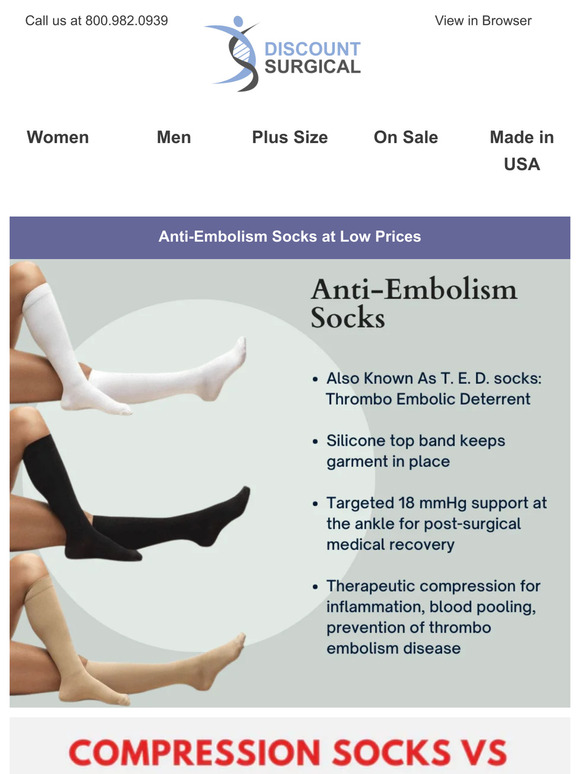 Discount Surgical: Anti-Embolism Socks: The Little-Known Secret to ...