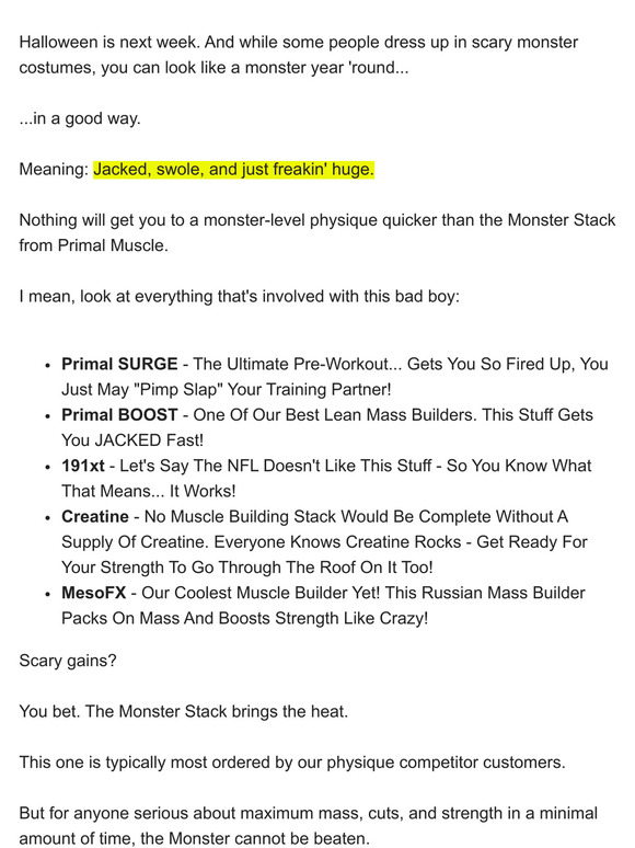 Primal Muscle: Get so jacked that it's scary. | Milled