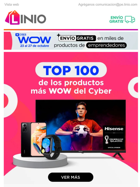 Linio México: ¡Top 100 de CyberWow! Elige el tuyo 👇😍 | Milled