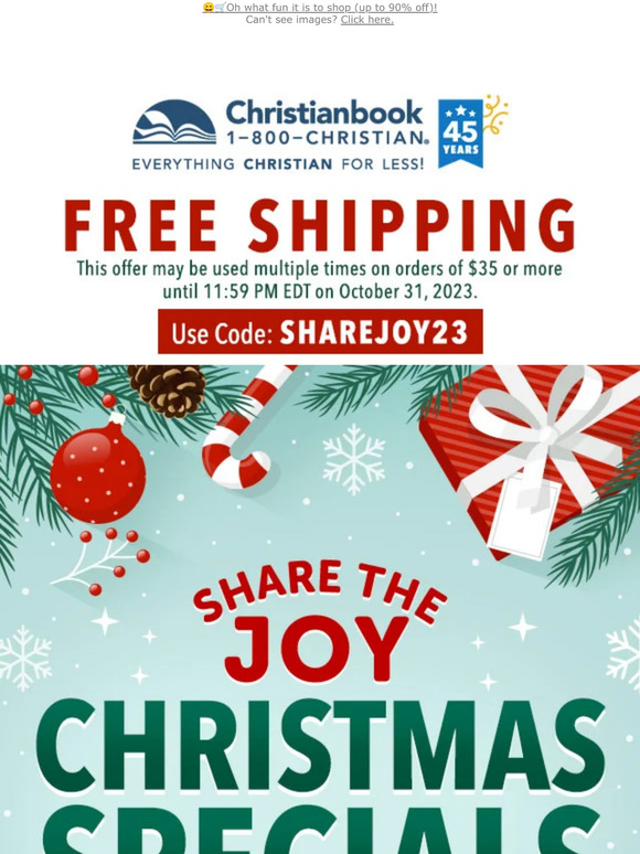 Christianbook.com: Free Shipping & Over 2,000 Christmas Specials for ...
