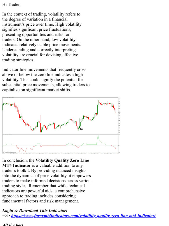 Forex MT4 Indicators: [Download] Volatility Quality Zero Line MT4 Indicator | Milled