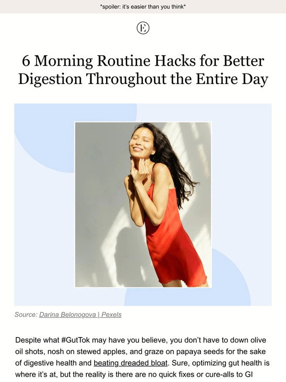 The Everygirl: 6 Morning Routine Hacks for Better Digestion Throughout ...