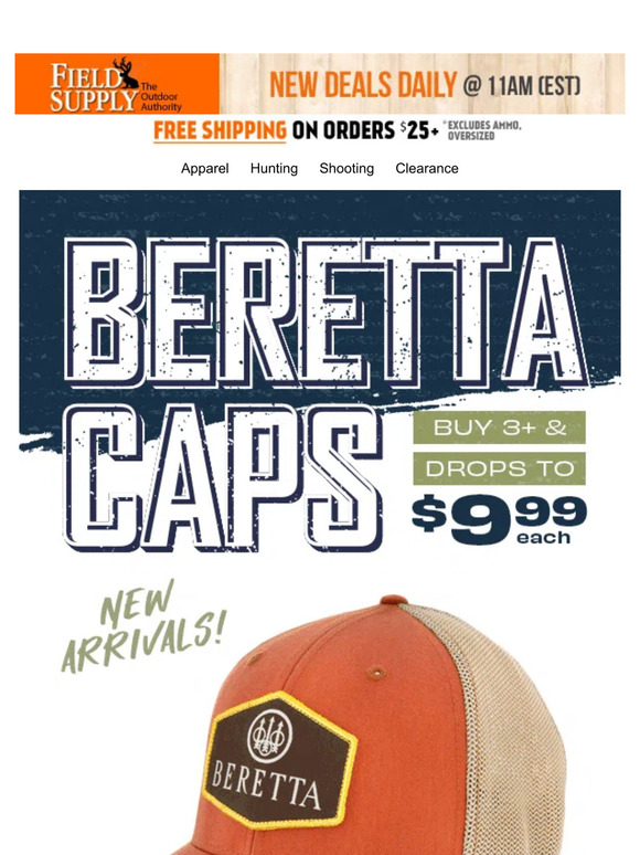 Field Supply: 🧢 Fully Loaded: Beretta Caps! | Milled