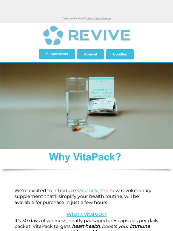 Revive Supplements: Introducing VitaPack 🆕 | Milled