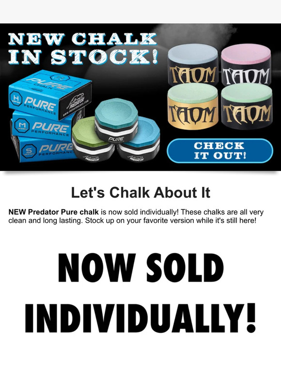 PoolDawg: Predator Pure Chalk Single Packs and New Taom Options are ...