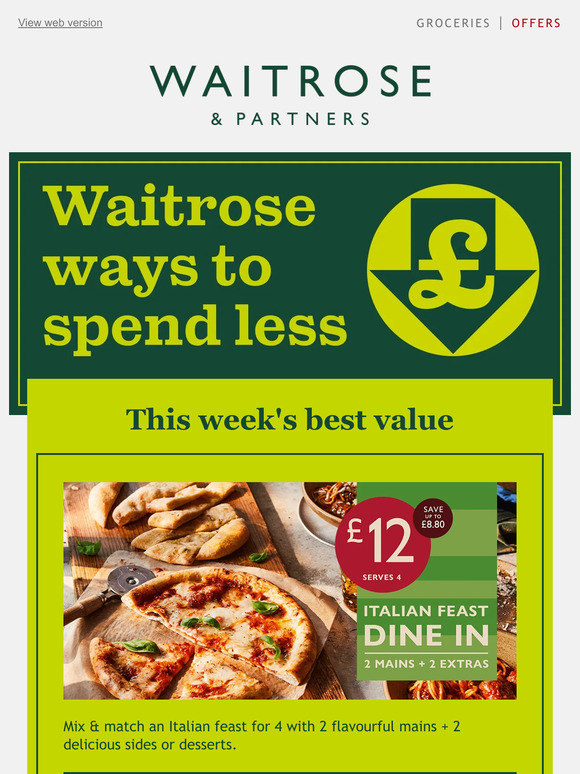 Waitrose: Get a pizza the action with our £12 Italian Feast 🍕 | Milled