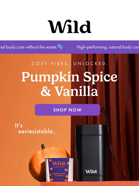 Wild: New Limited Edition Pumpkin Spice & Vanilla Deodorant! | Milled