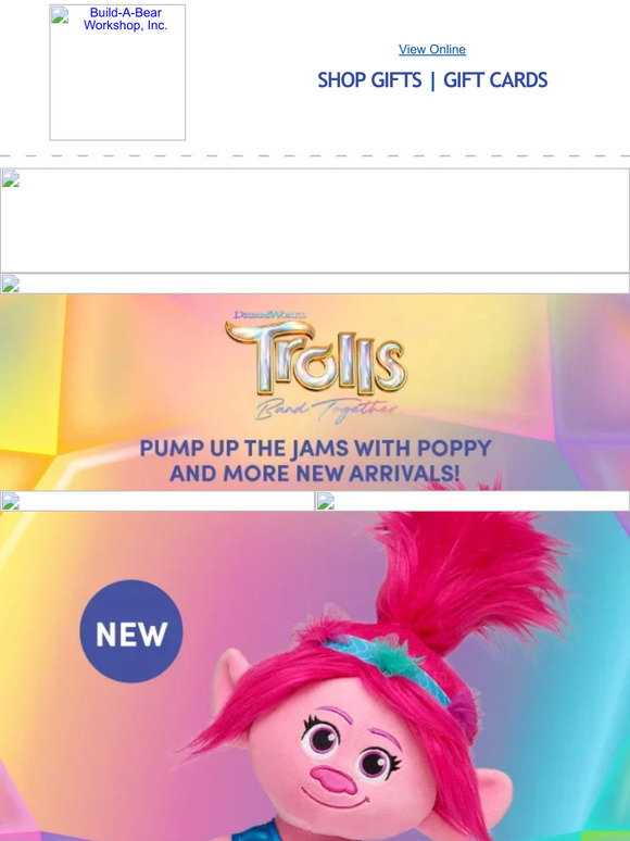 Build-A-Bear: NEW! Poppy Is Here from DreamWorks Trolls Band Together ...