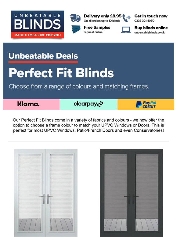 Unbeatable Blinds: Perfect Fit Blinds to match your window frame | Milled